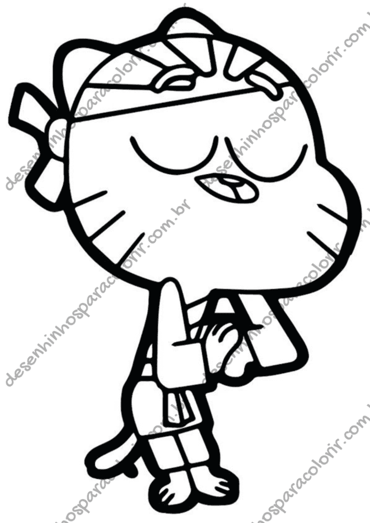 Desenho para Colorir Gumball