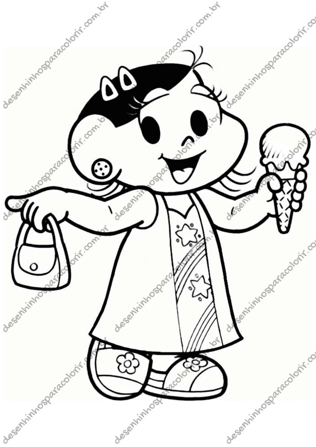 Desenho para Colorir Magali