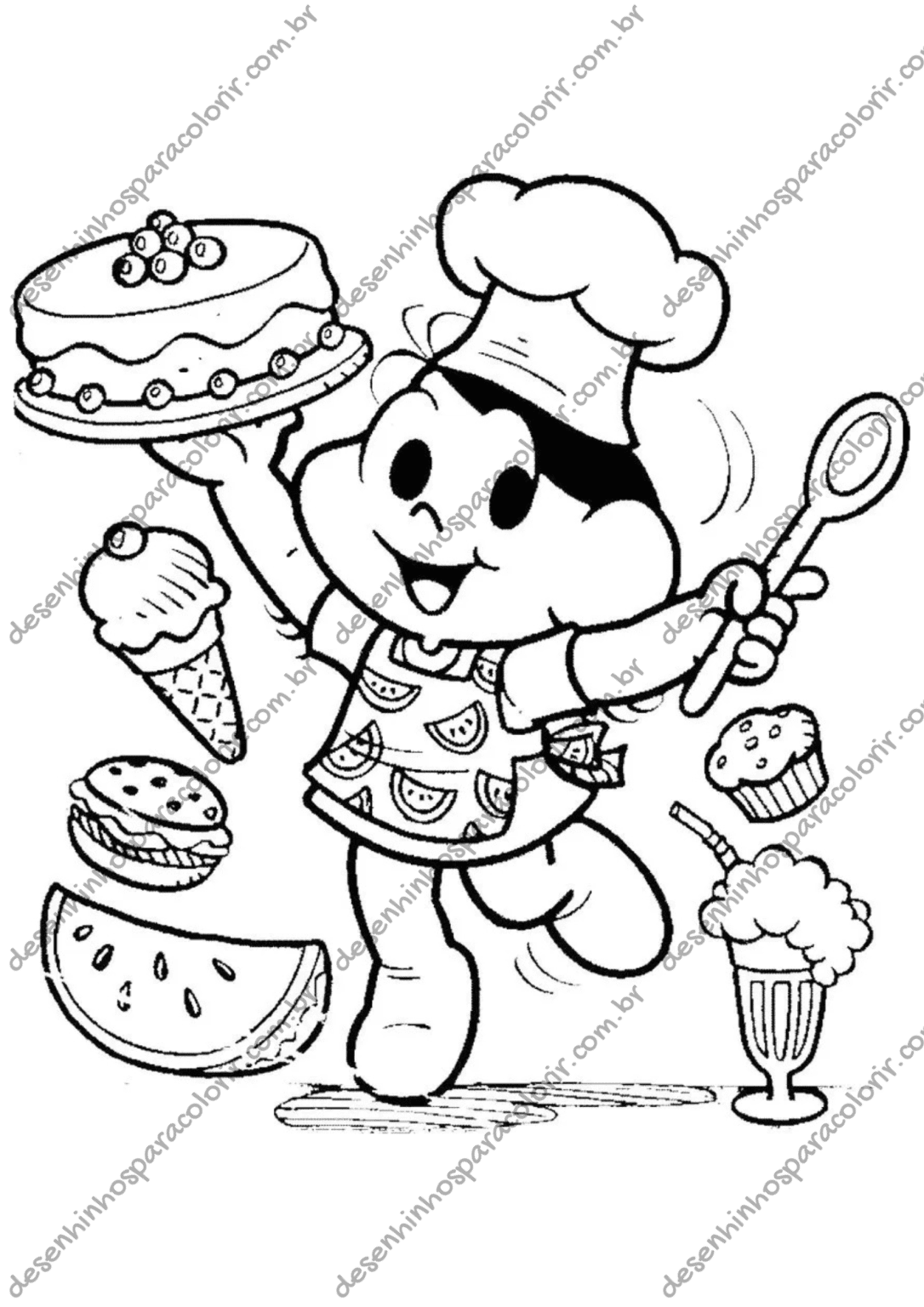 Desenho para Colorir Magali