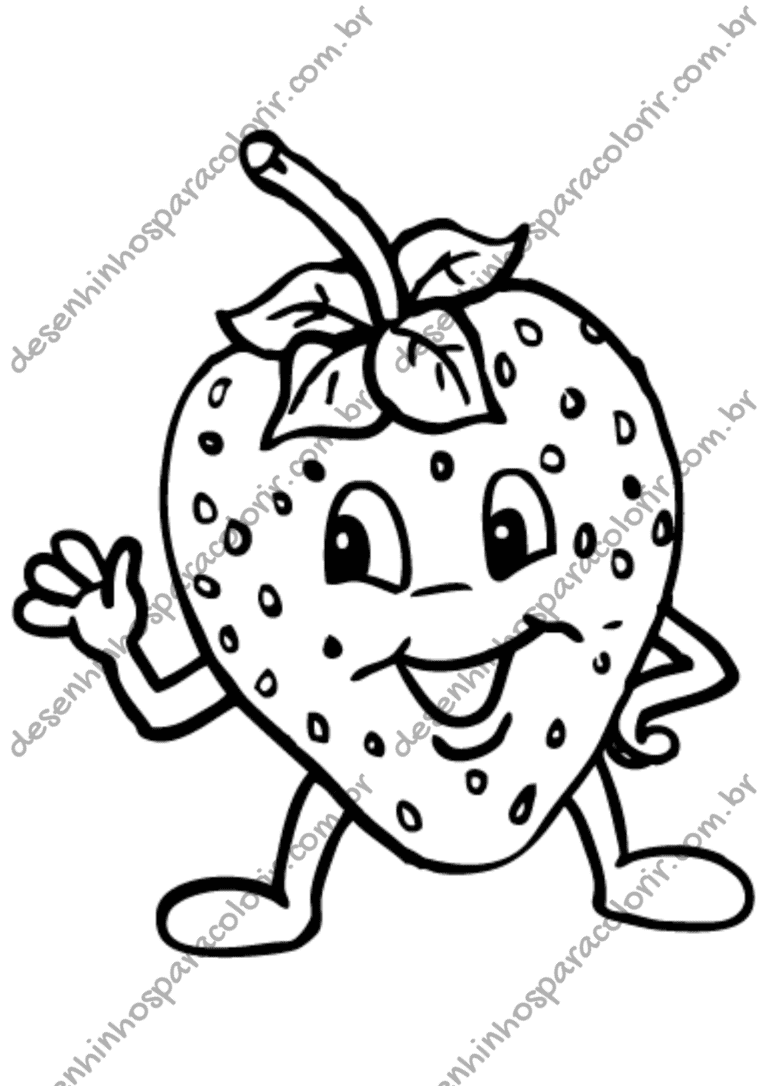Desenho para Colorir Morango