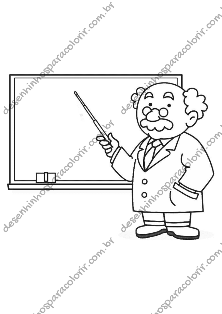 Desenho para Colorir Professor