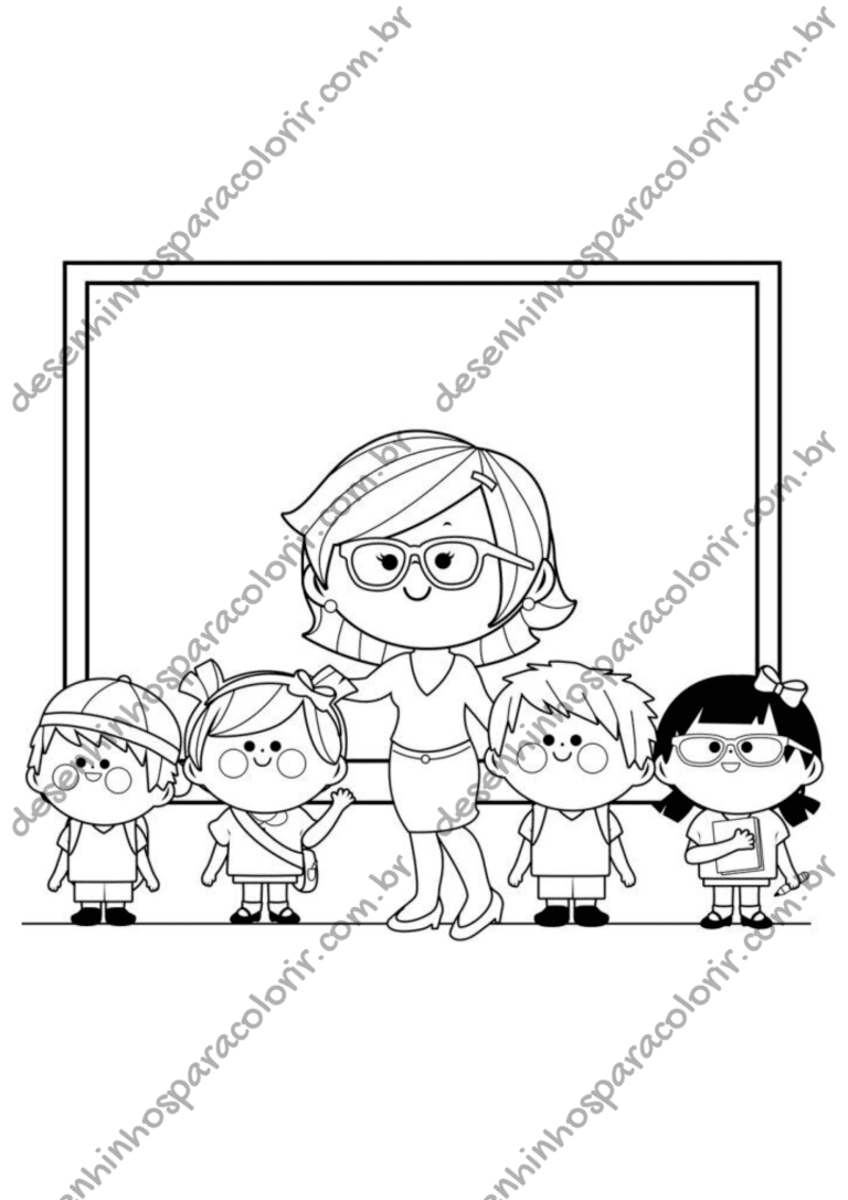 Desenho para Colorir Professor