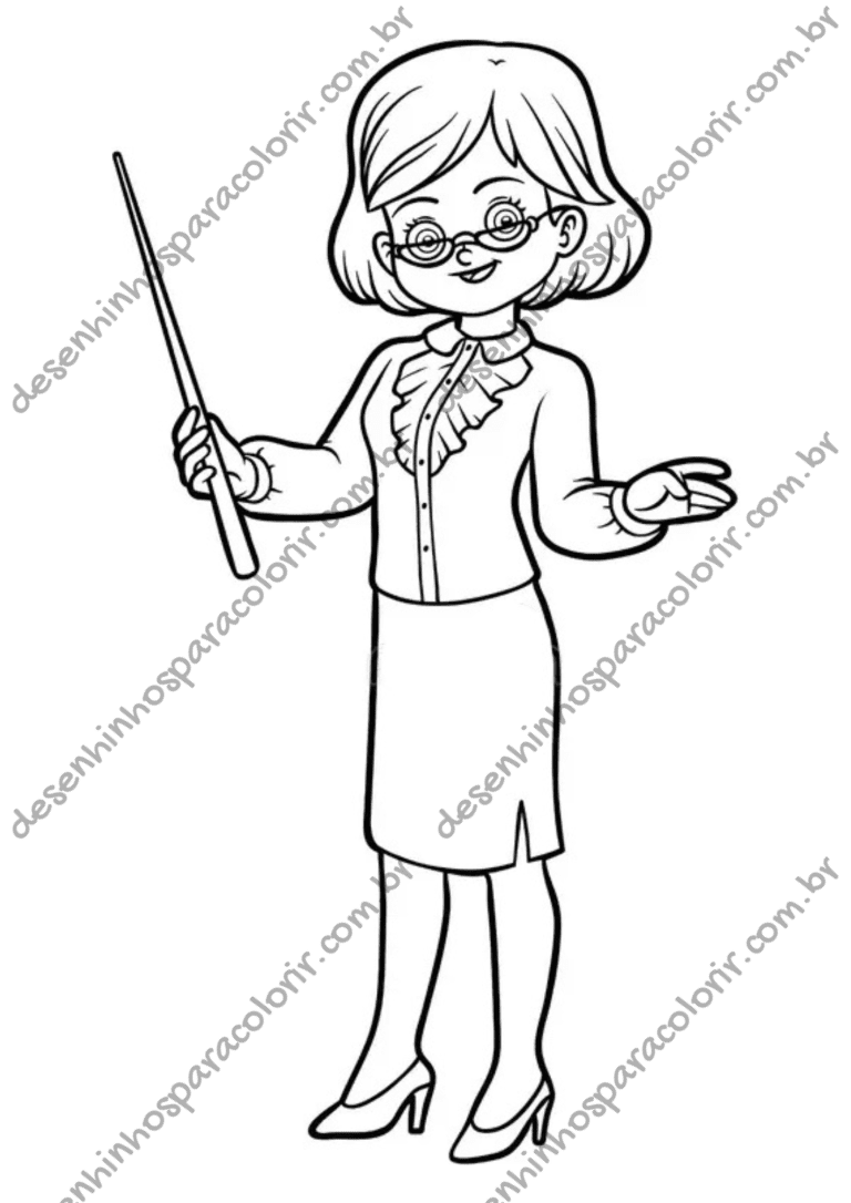 Desenho para Colorir Professor