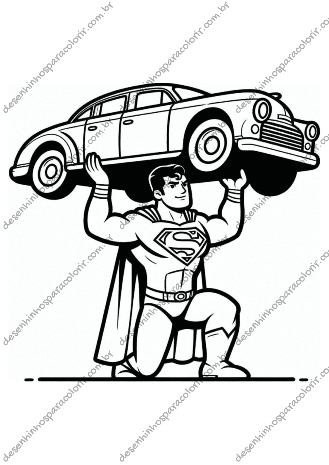 Desenho para Colorir Super-Homem