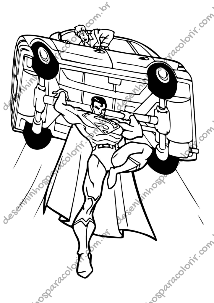 Desenho para Colorir Super-Homem