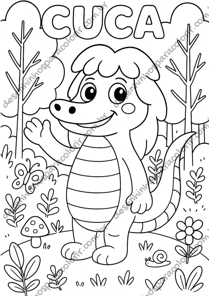 Desenho para Colorir Cuca