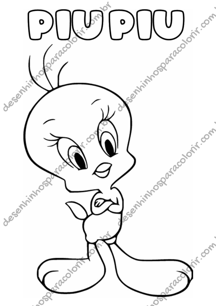 Desenho para Colorir Piu Piu