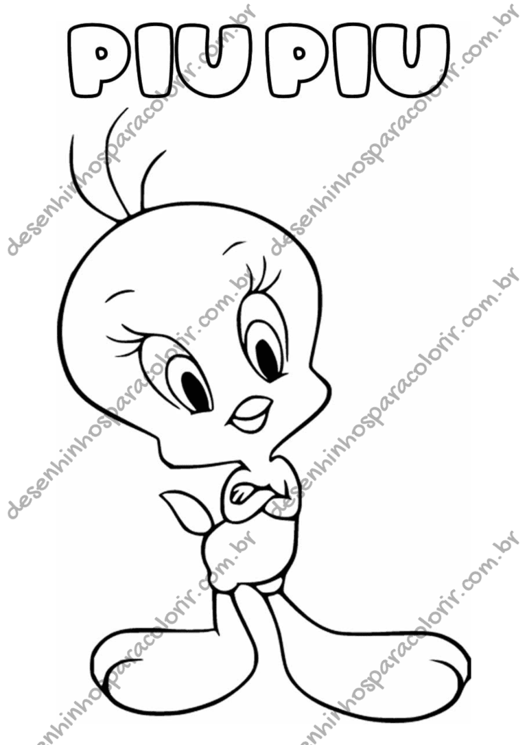 Desenho para Colorir Piu Piu