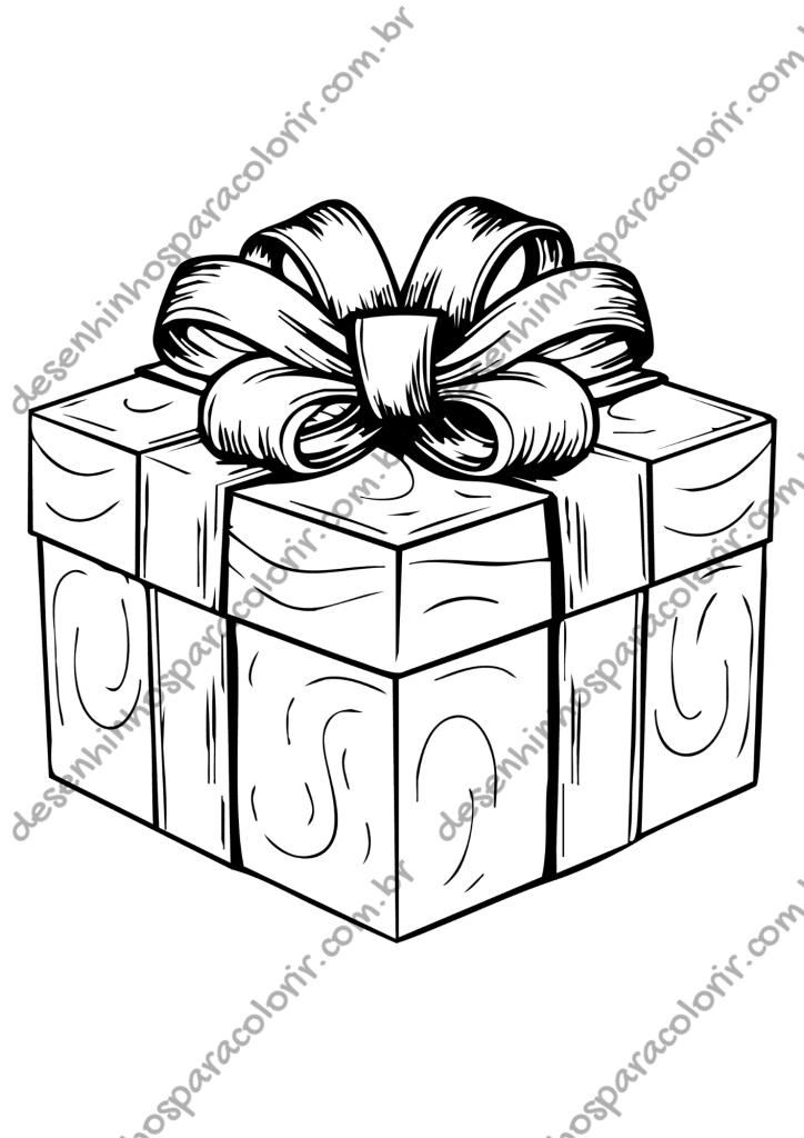 Desenho para Colorir Presente