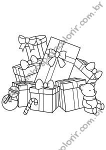 Desenho para Colorir Presente