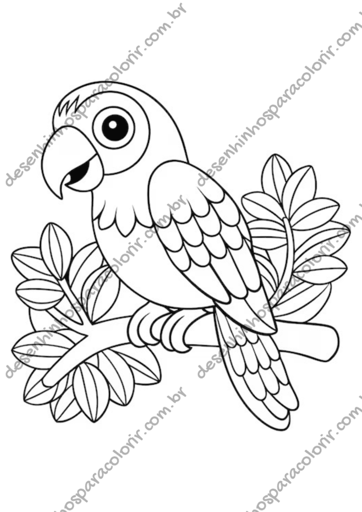Desenho para Colorir Arara